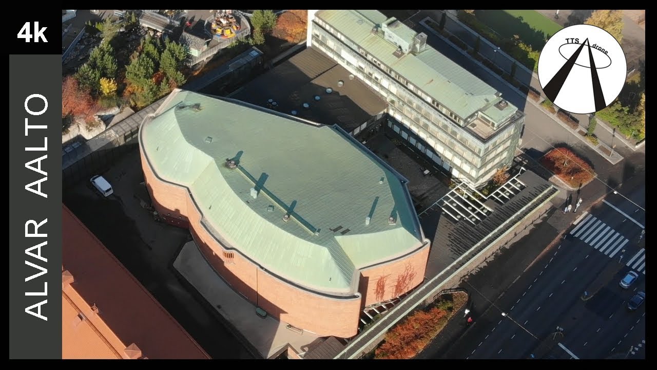 Alvar Aalto’s Curved Brick Masterpiece: House of Culture (4K Drone ...
