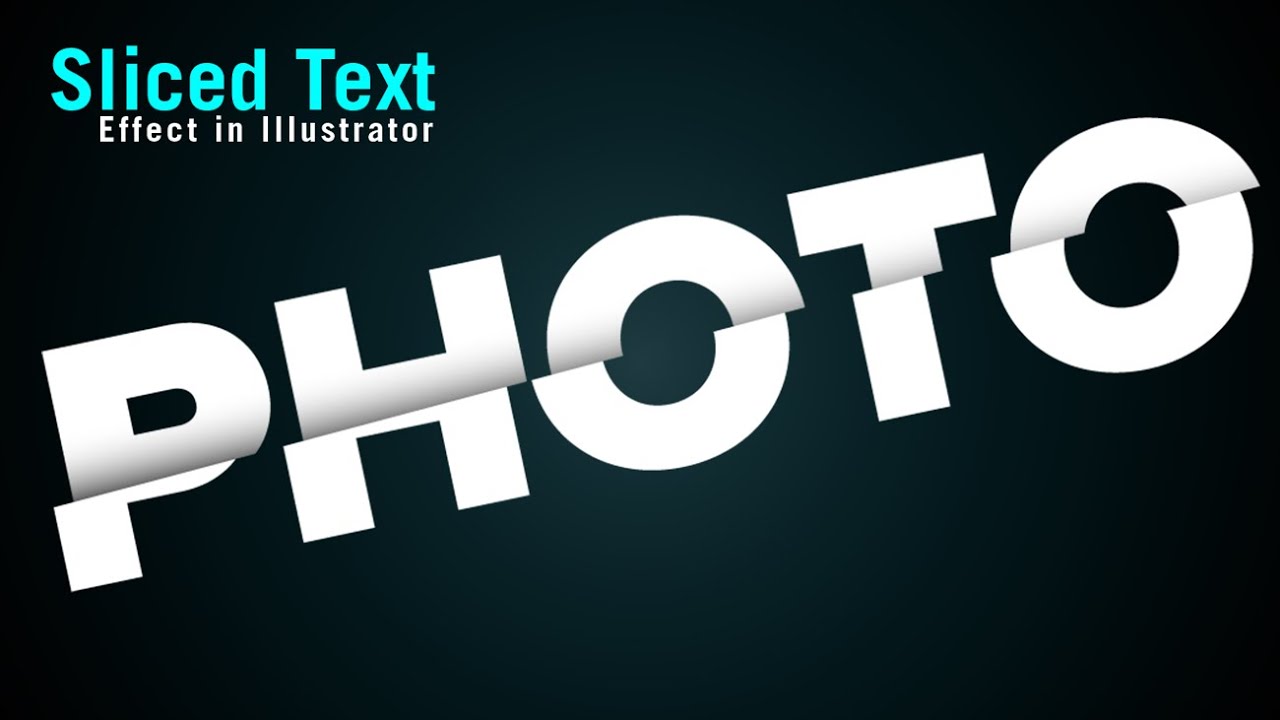 Illustrator Beginner Tutorial 2020 | Text slice effect illustrator - YouTube