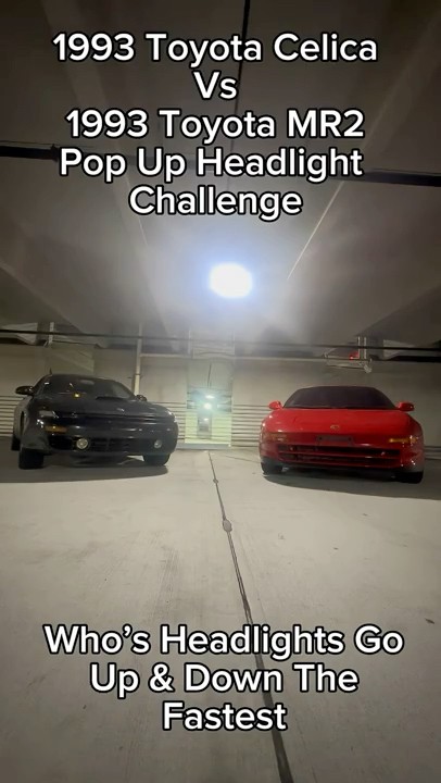 1993 Toyota Celica VS 1993 Toyota MR2 - Pop Up Headlight Comparison # ...