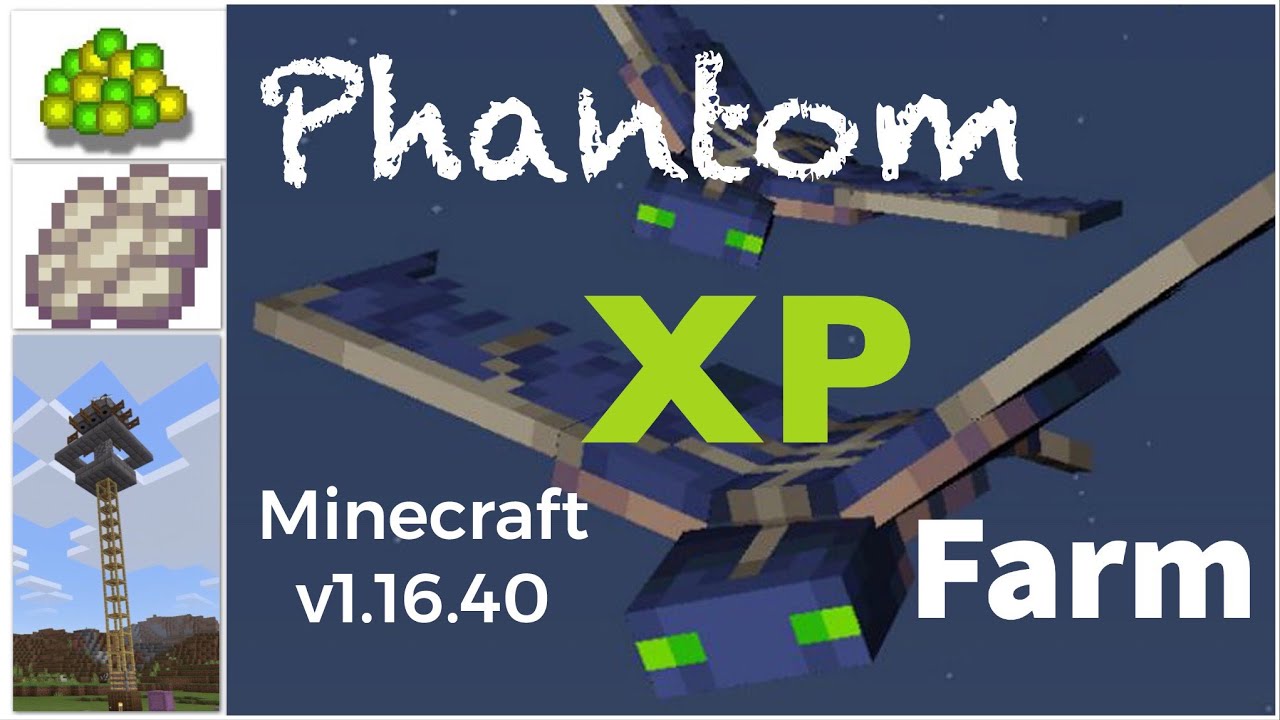 PHANTOM FARM XP Farm 🟢 Easy Minecraft Bedrock Survival 1.16 MCPE/Xbox ...