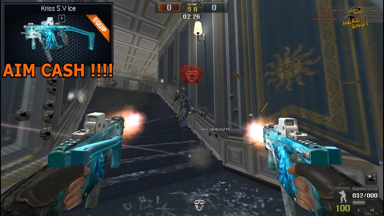 point blank gameplay - Sakitnya hit dan damage AIM Kriss S.V Ice ...