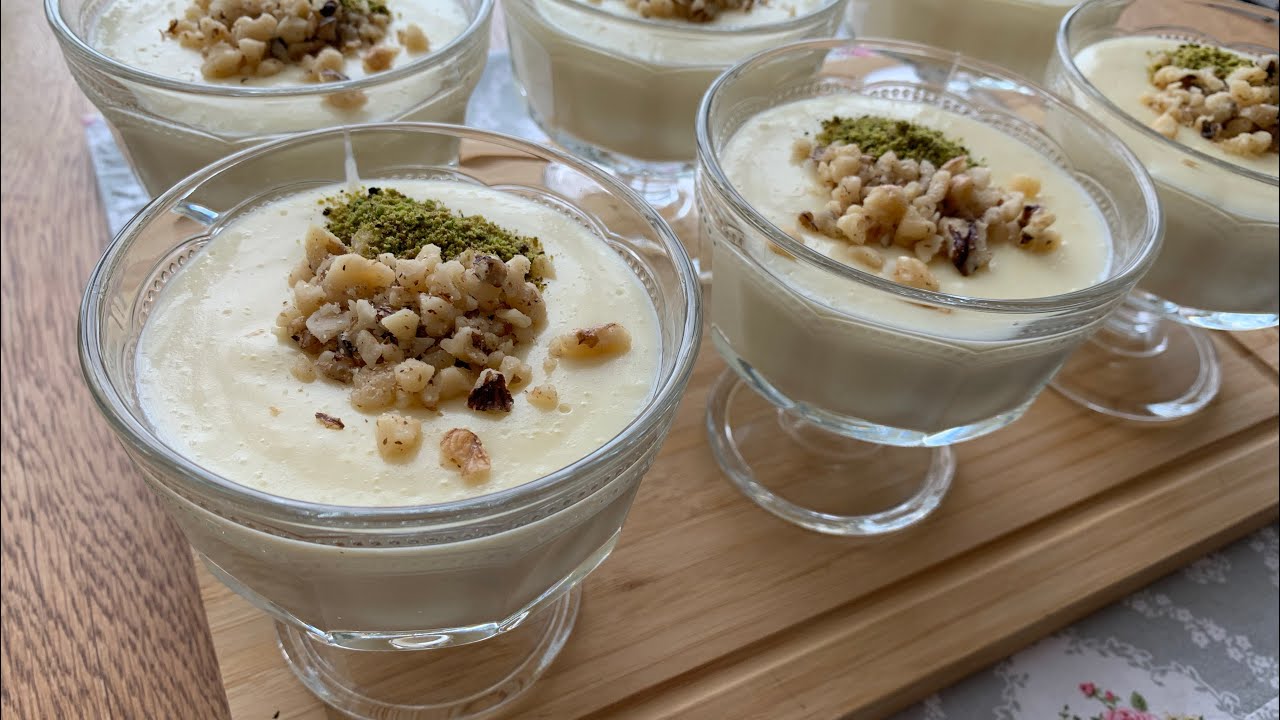 SARAY MUHALLEBİSİ NASIL YAPILIR SARAYLI BİR TATLI EKONOMİK TATLI # ...