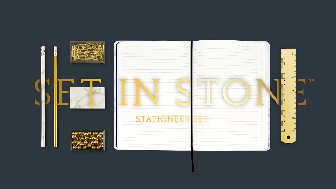 Set In Stone stationery set from Luckies of London - YouTube