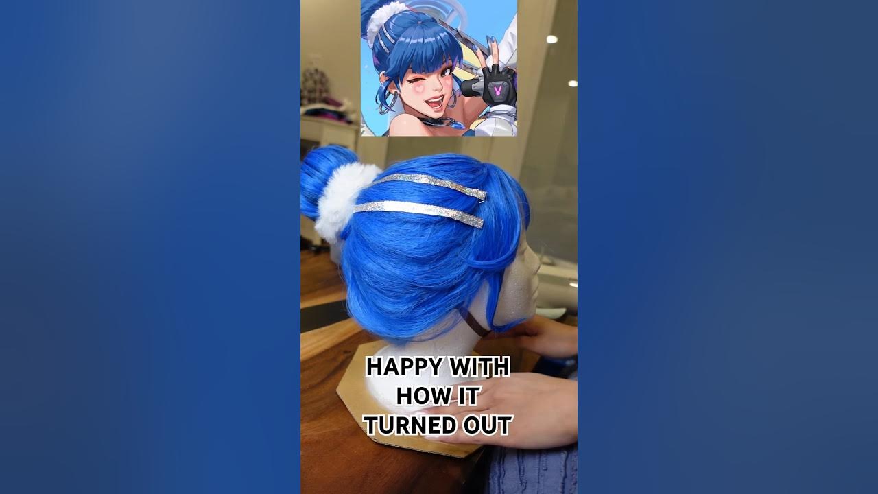 This is how I styled LE SSERAFIM D.Va's wig! #cosplay #dva #overwatch #wigs - YouTube