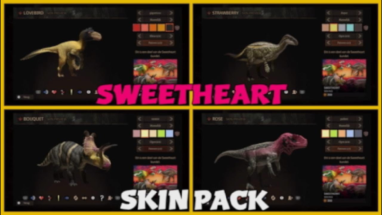 PATH OF TITANS SWEETHEART SKIN PACK SHOWCASE - YouTube