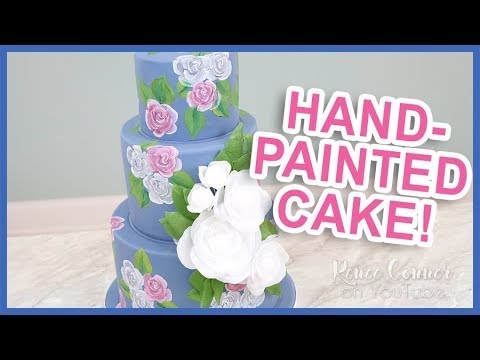 Hand-Painted Rose Cake | Renee Conner - YouTube
