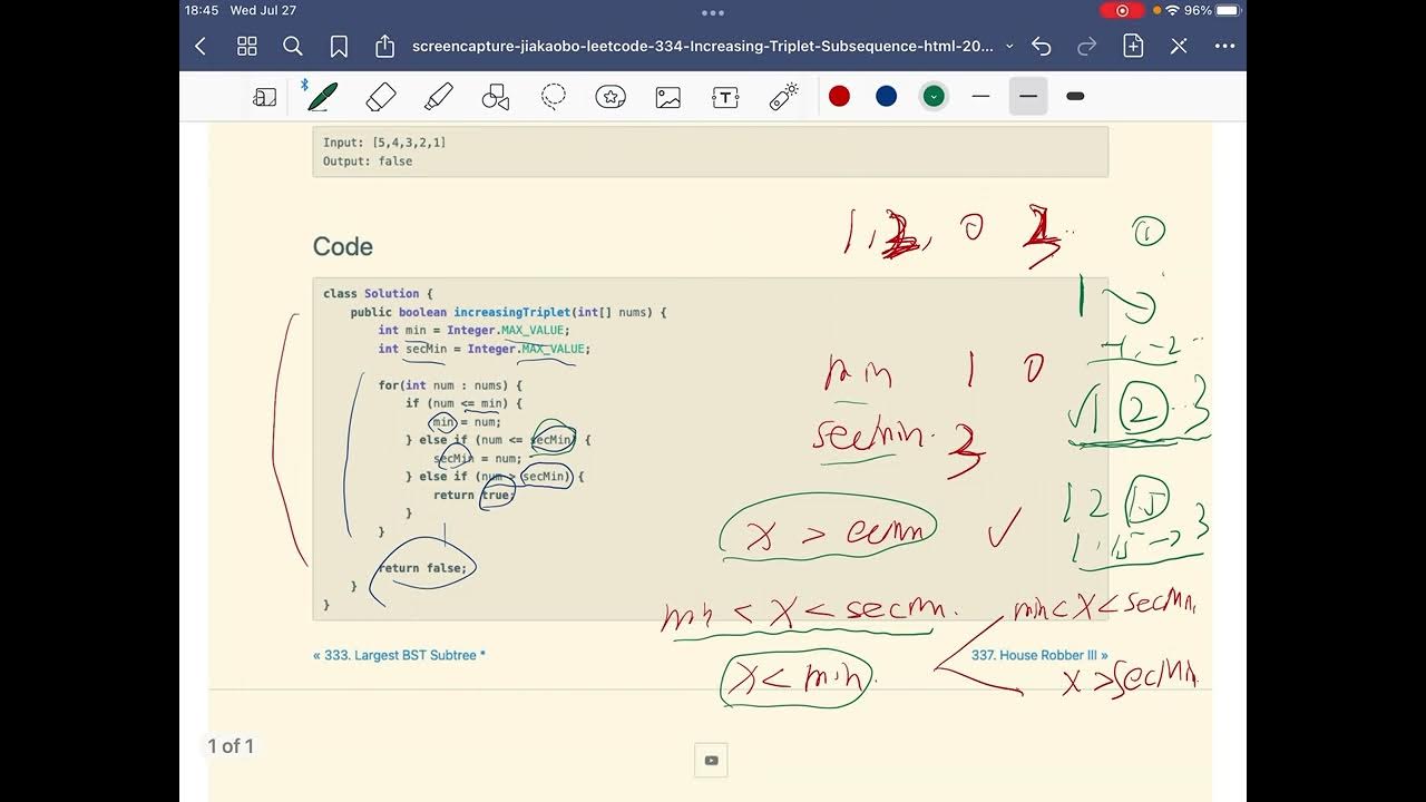 贾考博 Leetcode 334 Increasing Triplet Subsequence Youtube