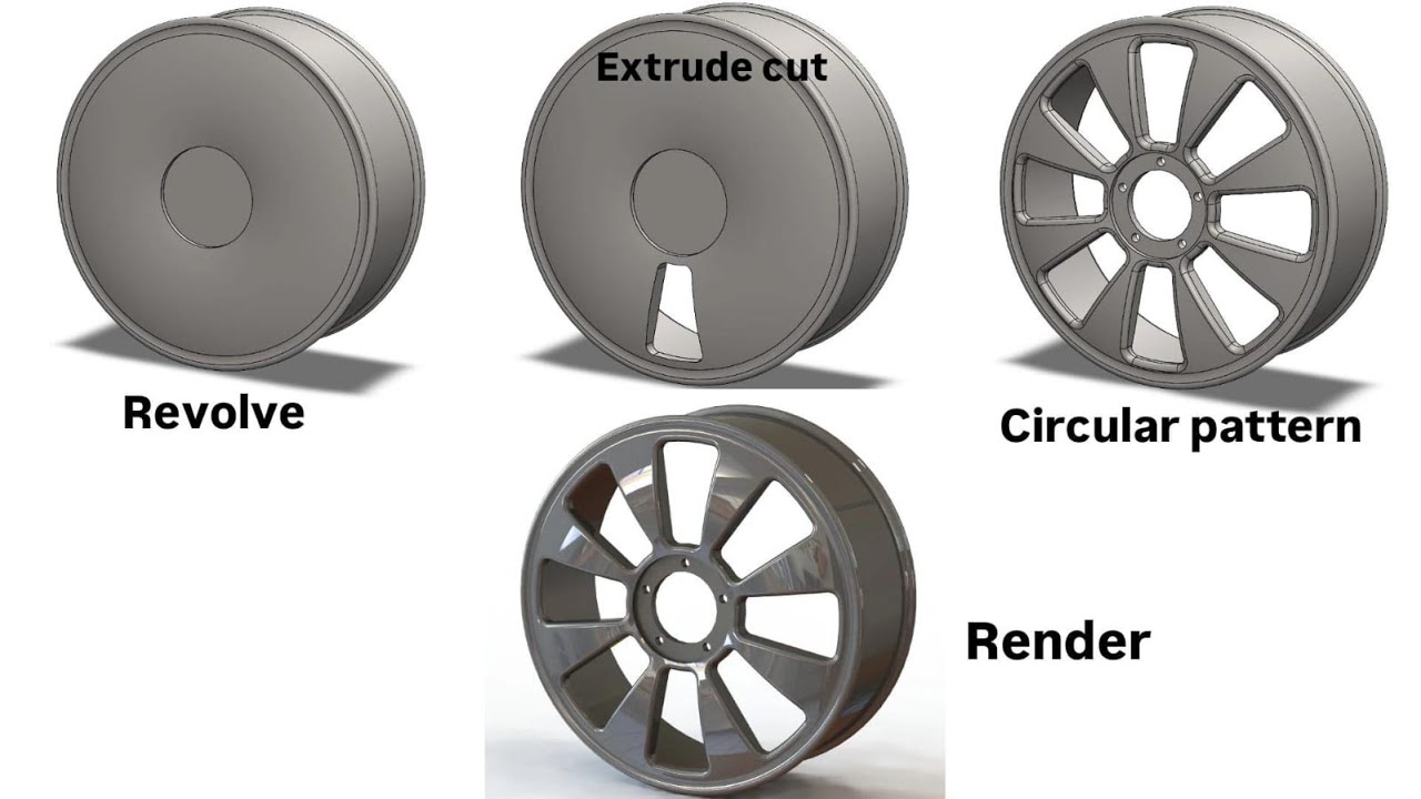 3D simple rim design - YouTube