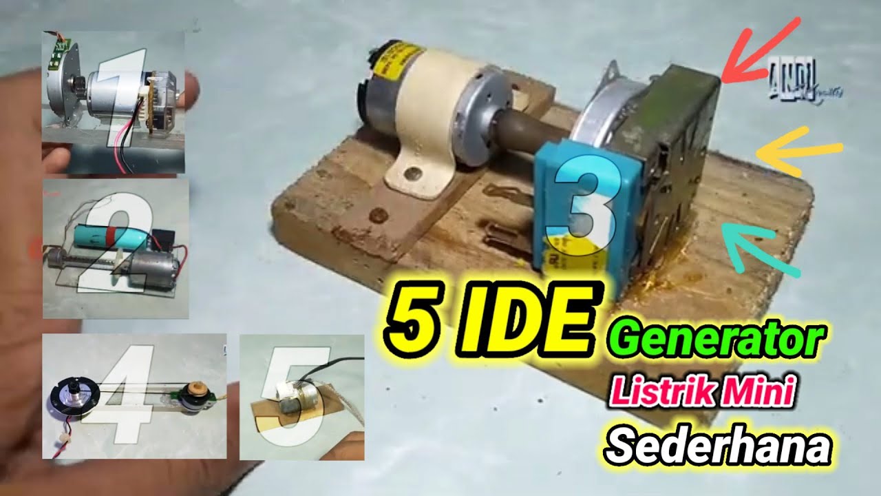 5 Ide Generator Listrik Mini Sederhana dari Dinamo Bekas - YouTube