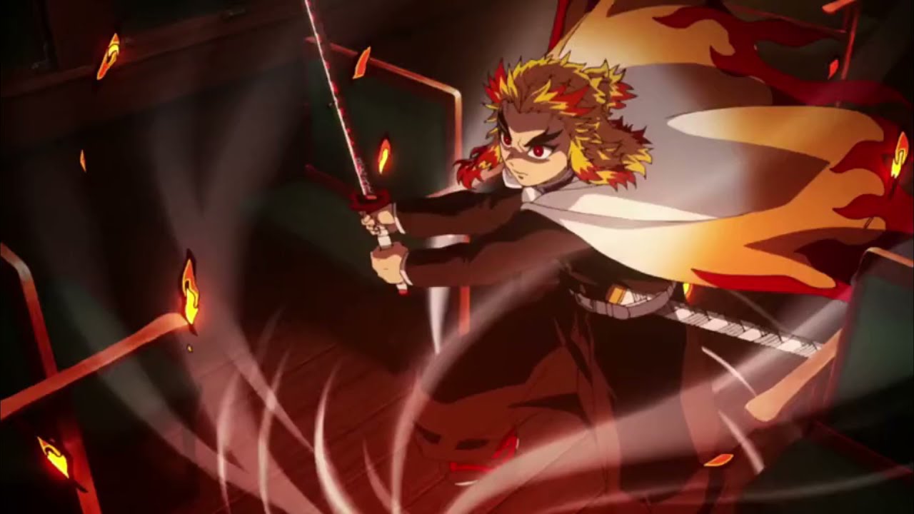 Rengoku kills demon infront of Tanjiro and Inosuke |Mugen Train Demon ...