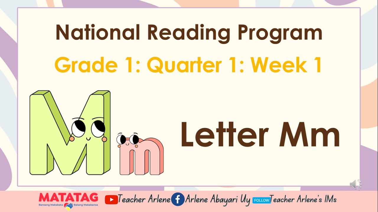 NRP Grade 1 Quarter 1 Week 1 Letter Mm - YouTube