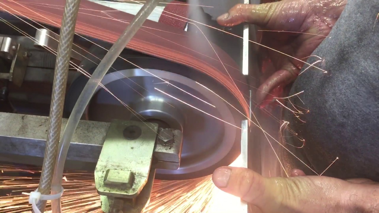 Hollow grinding relief in a Wuertz Machine Works "doubler plate" - YouTube