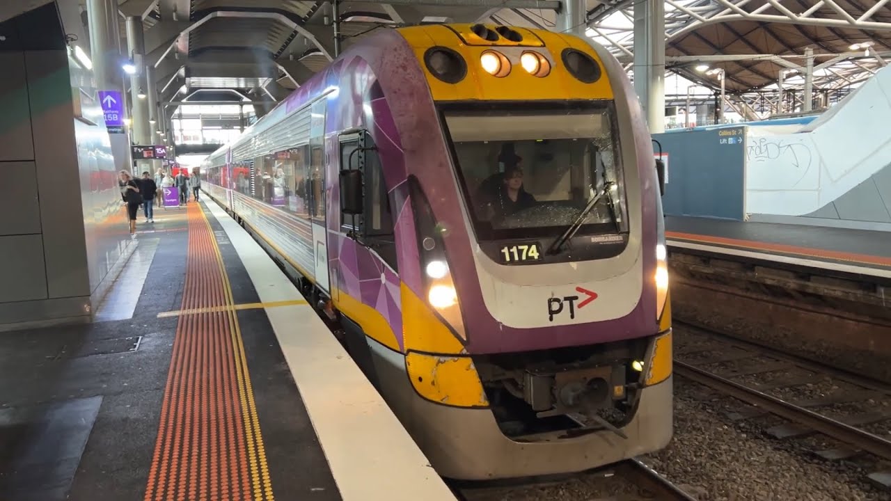 V/Line VL74 Departing Southern Cross Station to Traralgon - YouTube