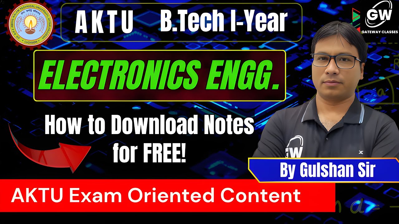 🧾 B.Tech 1st Year AKTU Notes 📘 | Electronics Engineering Notes Download ...