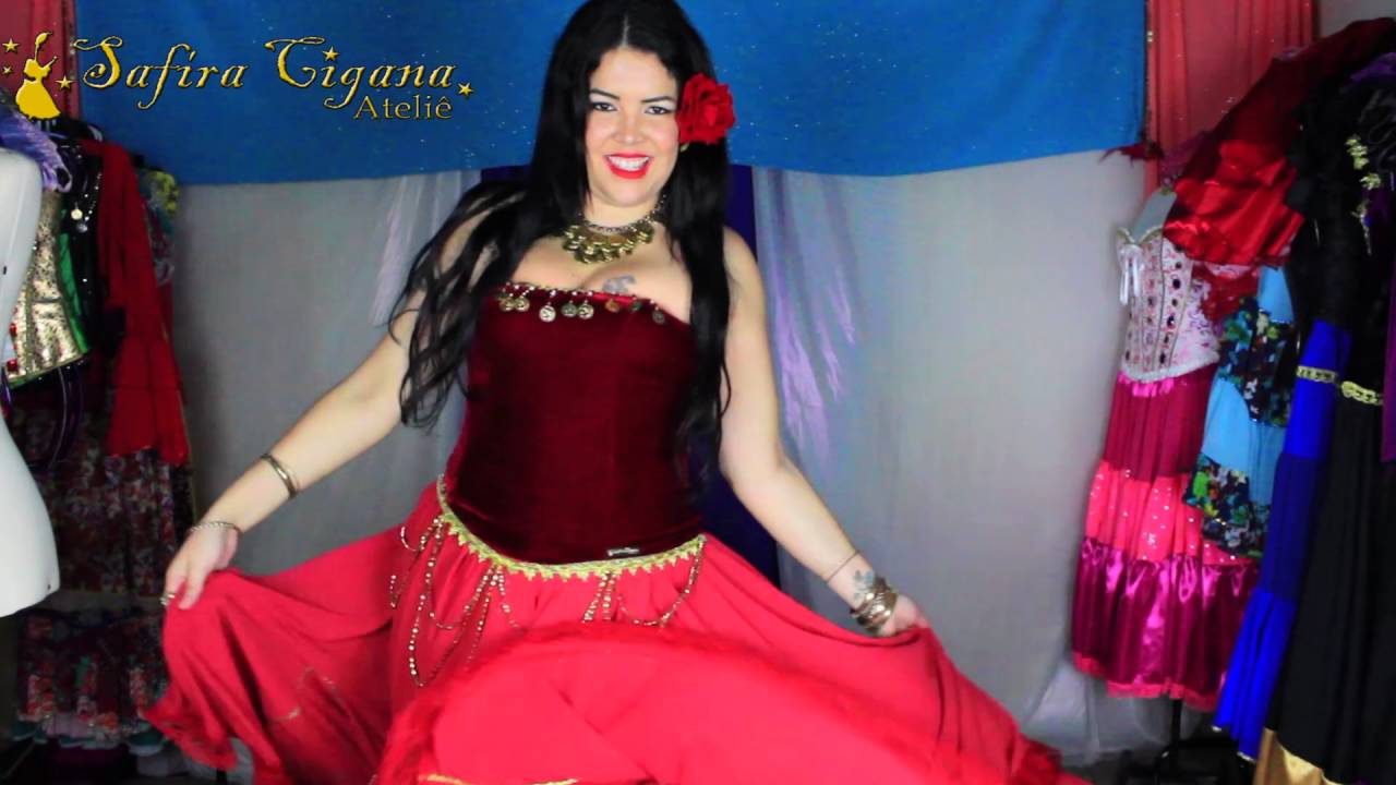Roupas Ciganas Gypsy clothing la ropa gitana Vestido Vinho Rosé Veludo ...