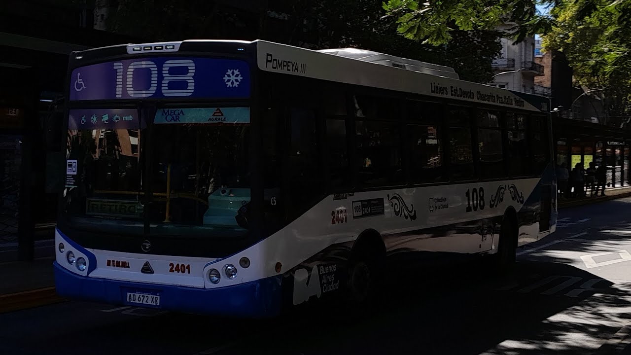 Línea 108 interno 2401 Todo Bus Pompeya III MT15 con aire acondicionado ...