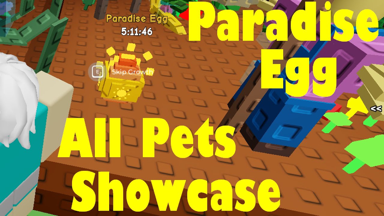 ALL PARADISE EGG PETS in Grow a Garden! (How to Get Paradise Egg ...