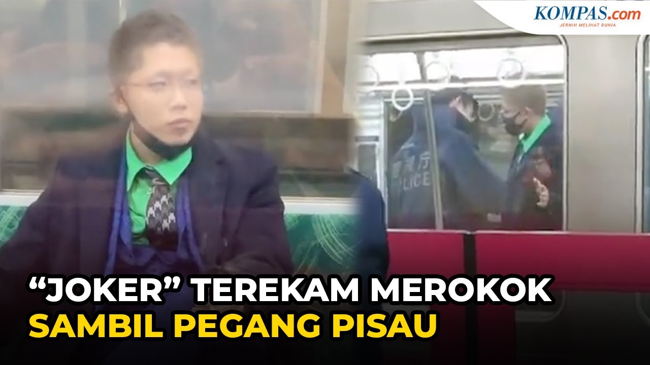 Sosok Joker yang Serang Kereta di Tokyo Terekam Duduk Sambil Merokok ...
