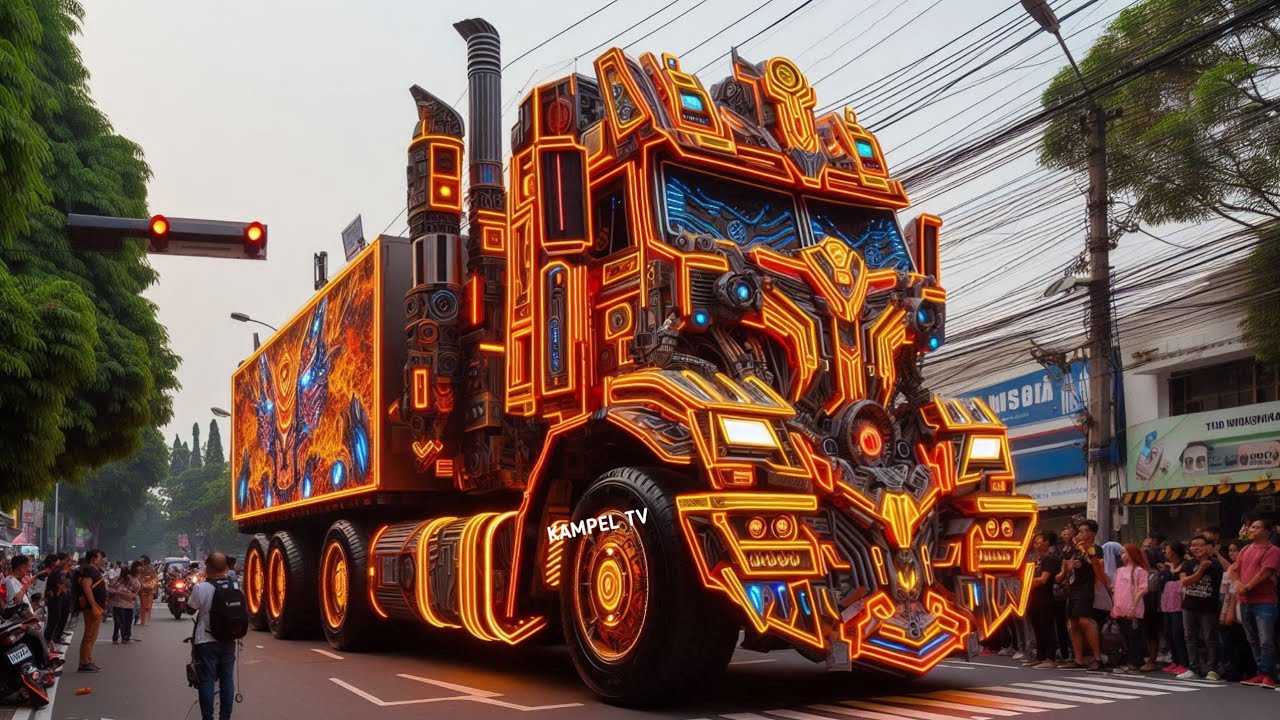 Truk Kontener Besar Berubah Menjadi Robot Transformers Vs Kereta Api ...