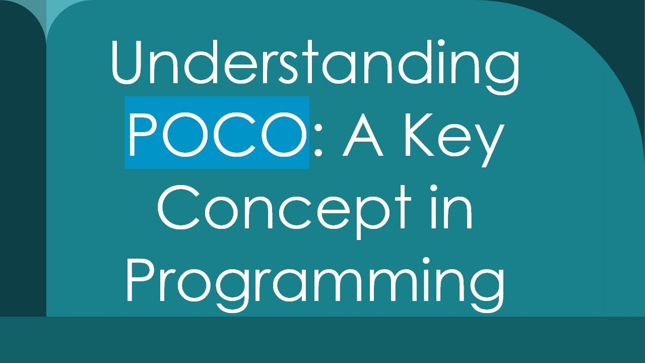 Understanding POCO: A Key Concept in Programming - YouTube