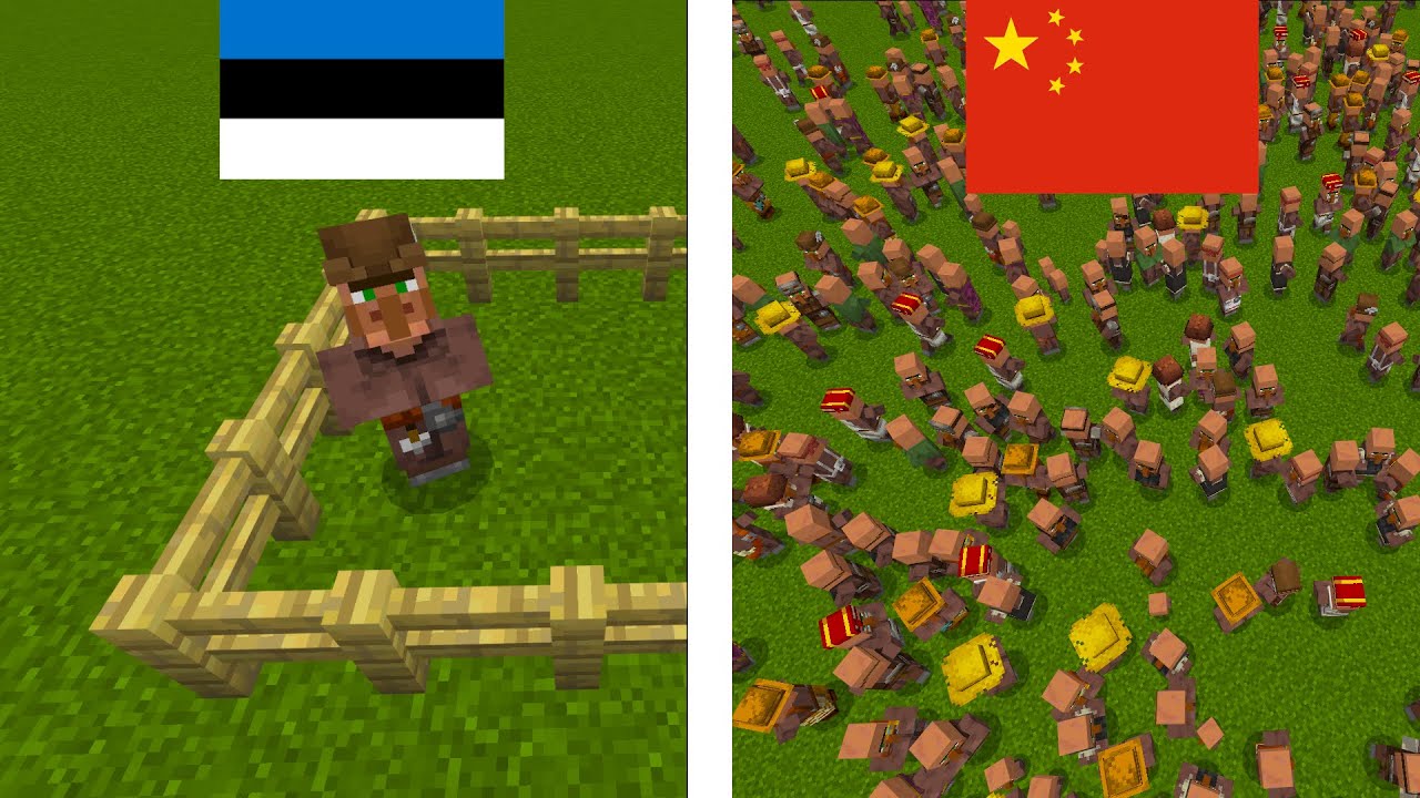 Country Population Comparison (in Minecraft) - YouTube