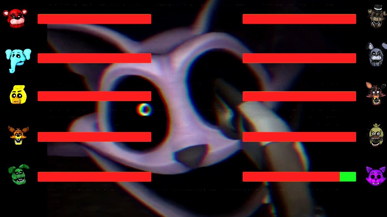 FNAF Smiling Critters vs Creepy Animatronics VHS POV with HEALTHBARS ...
