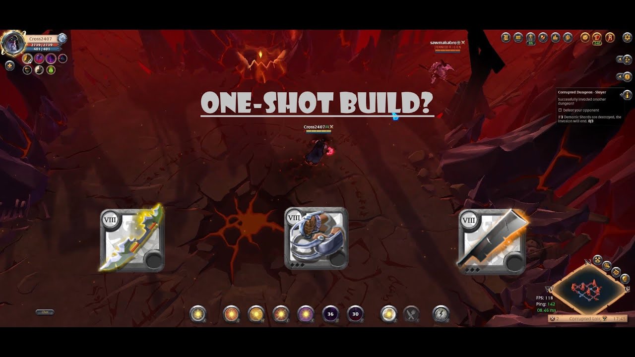 One-shot builds? Corrupted Dungeons - Albion online (Claws/Carving ...