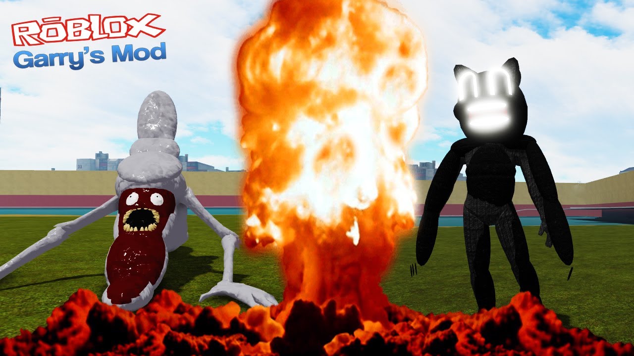 Roblox : Garry's Mod #3 โหมดซอมบี้กับการทดลองหนอนสะพานและ Cartoon Cat ...