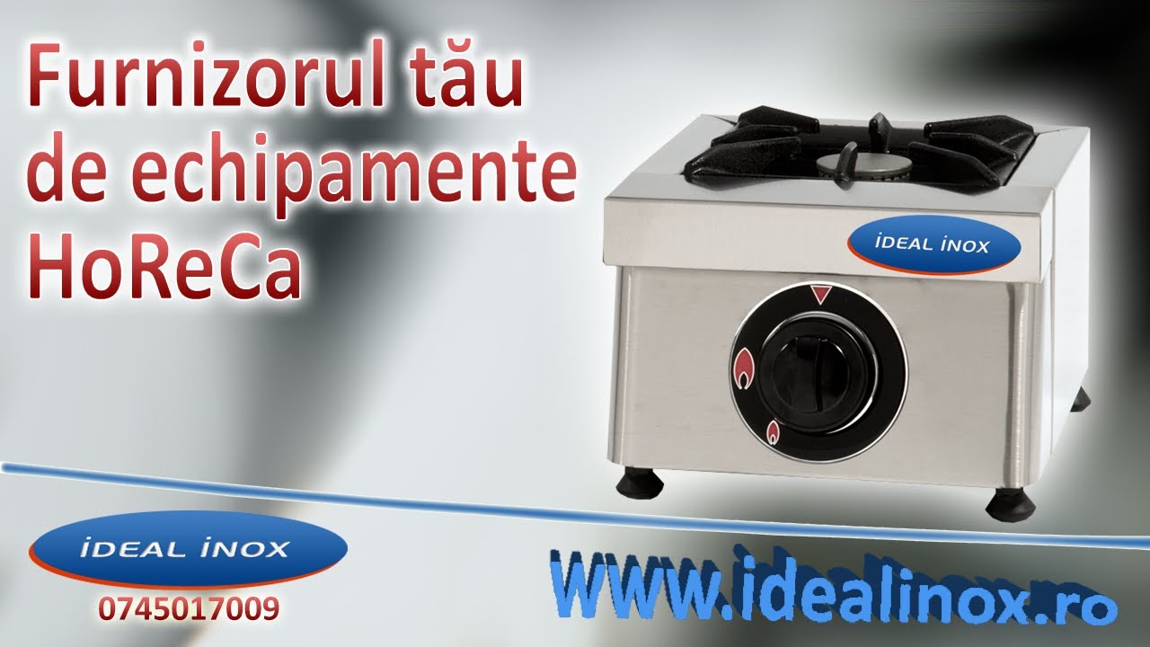 Aragaz cu 1 foc, Ideal Inox, de banc, gaz natural sau butelie - YouTube