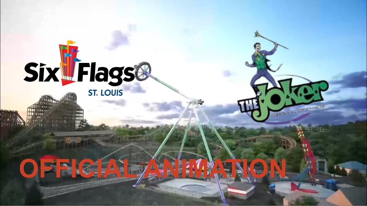 The Joker Carnival of Chaos Official Animation | Six Flags St. Louis ...