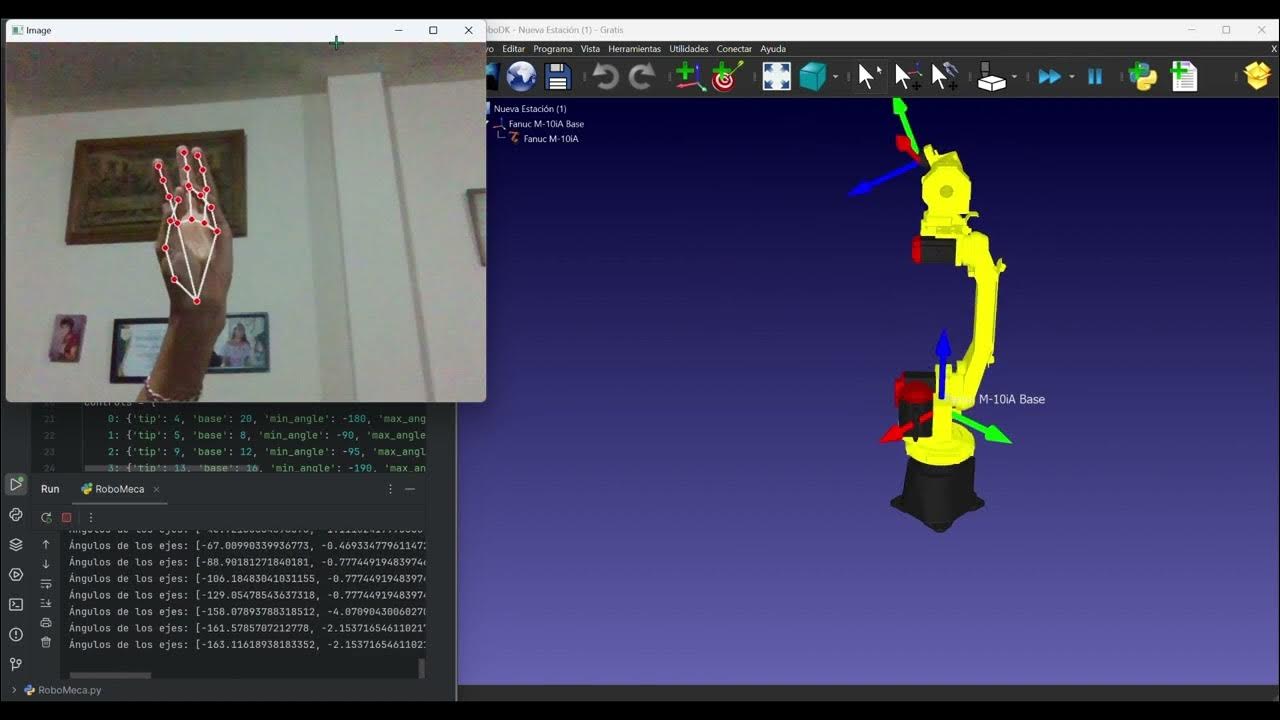 Fanuc M-10iA Robot Simulation Using Python OpenCV Tools - YouTube