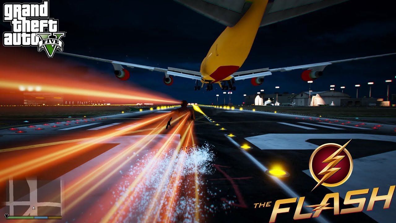 GTA V PC Mods - The Flash Mod + Zoom Fight - YouTube