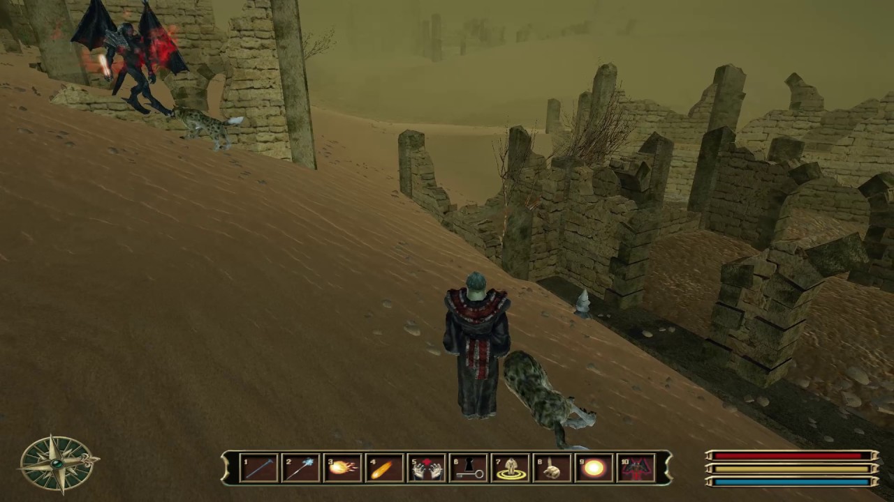 Gothic 3 : Demon vs jackals - YouTube