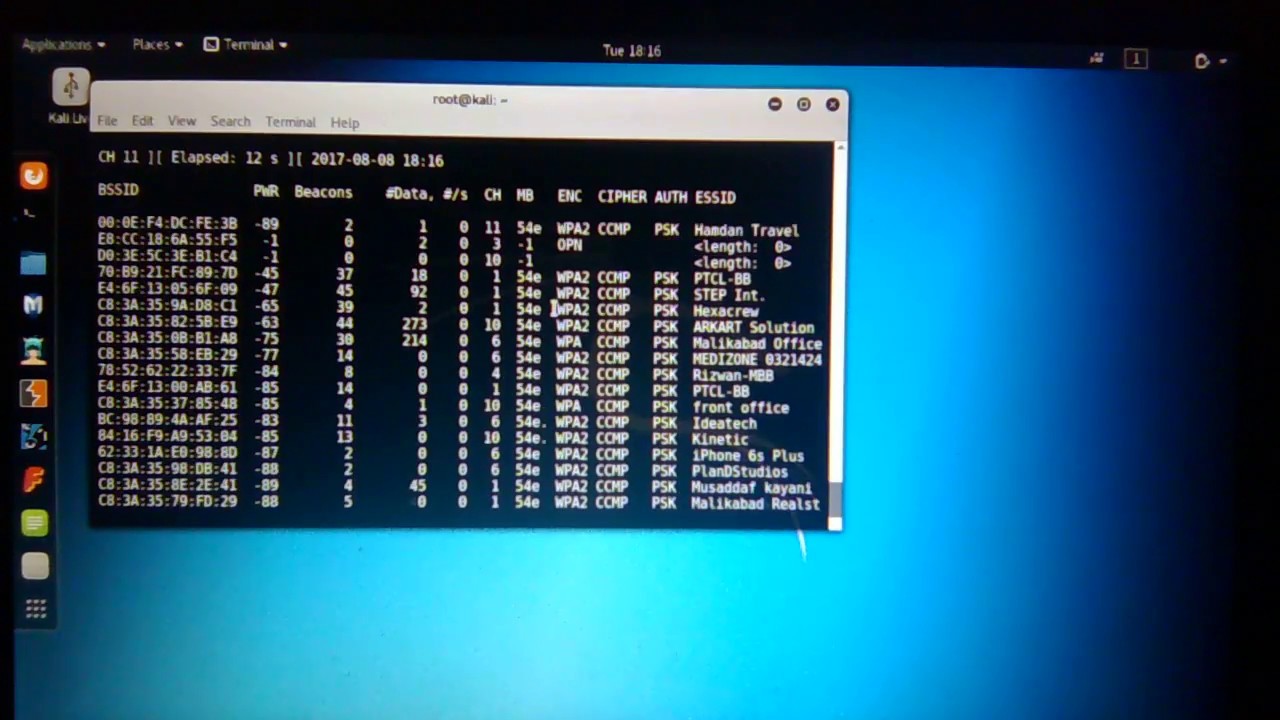 airodump fixed channel changing - YouTube