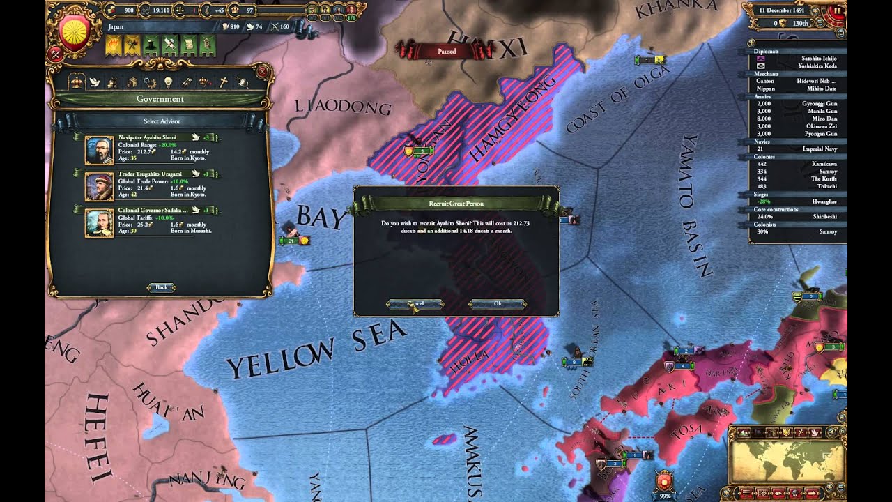 Lets Play Europa Universalis 4 (EU4) Colonial Japan (4) - YouTube