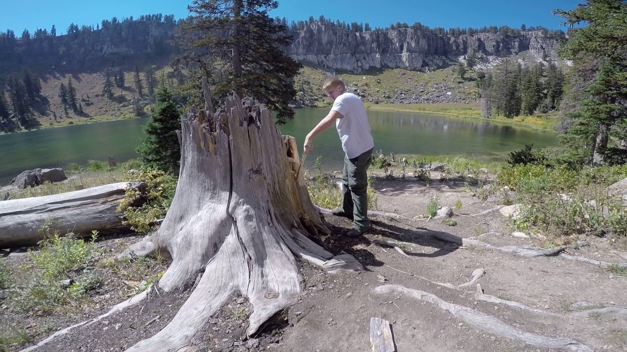 Wood chopping FAIL - YouTube