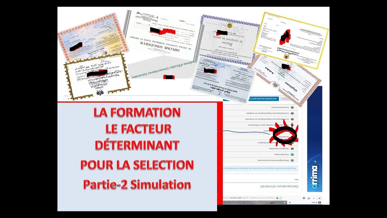 LA FORMATION EST LE FACTEUR DÉTERMINANT POUR LA SÉLECTION Dans ARRIMA ...