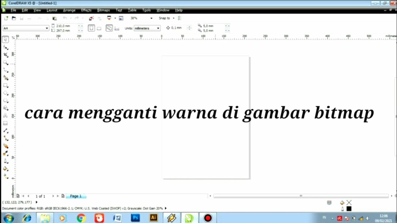 cara mengganti warna pada gambar bitmap | corel draw - YouTube