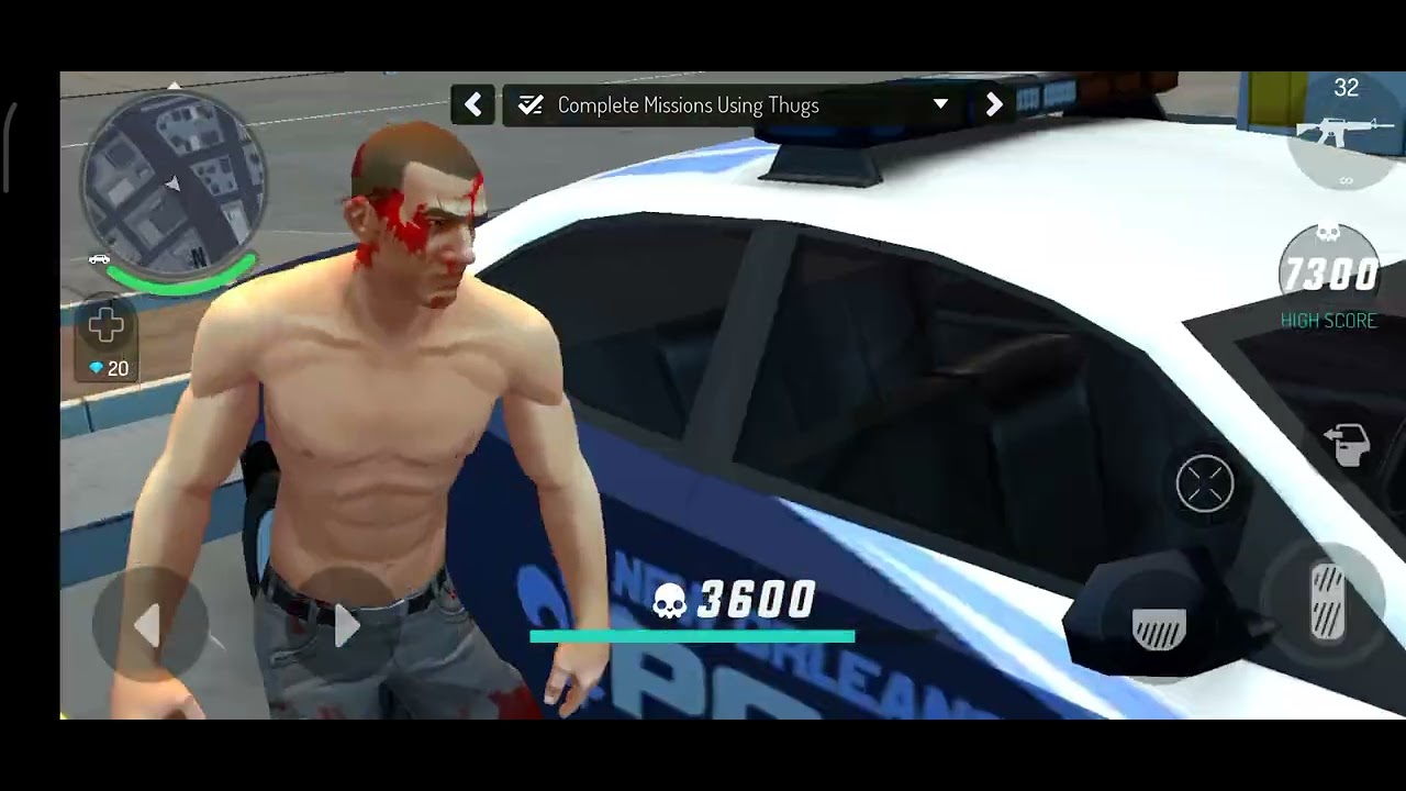 gangstar new orleans gameplay android ,police se panga - YouTube