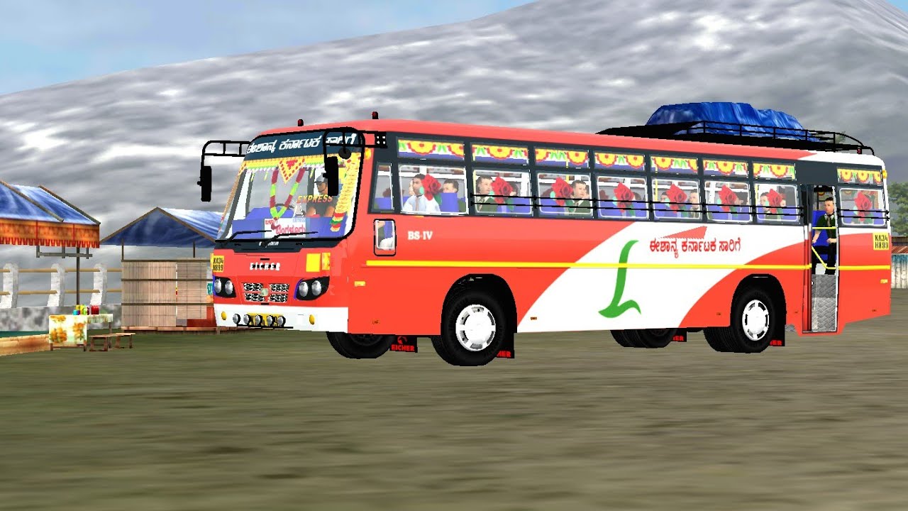 NEKRTC Red Colour Special Edition EICHER Bus Mod Livery | Bus Simulator ...