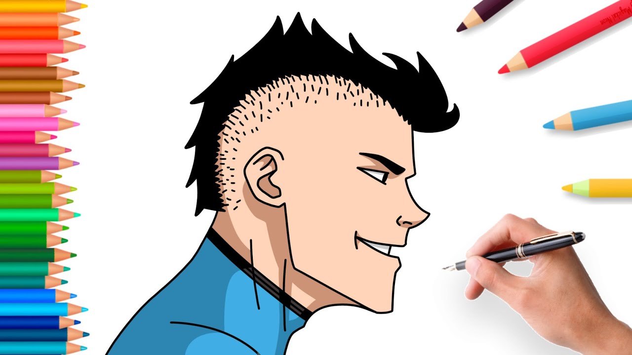 How to draw Mohawk Mark side profile step by step | easy Invincible ...