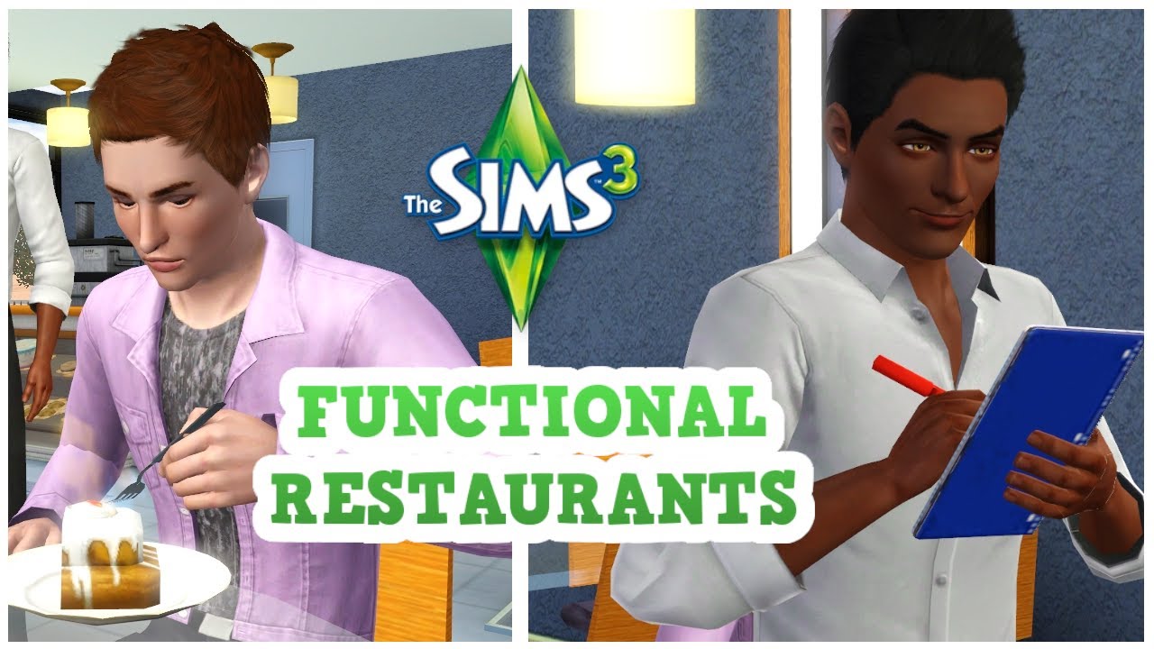The Sims 3 - Functional Restaurant With Mods - YouTube