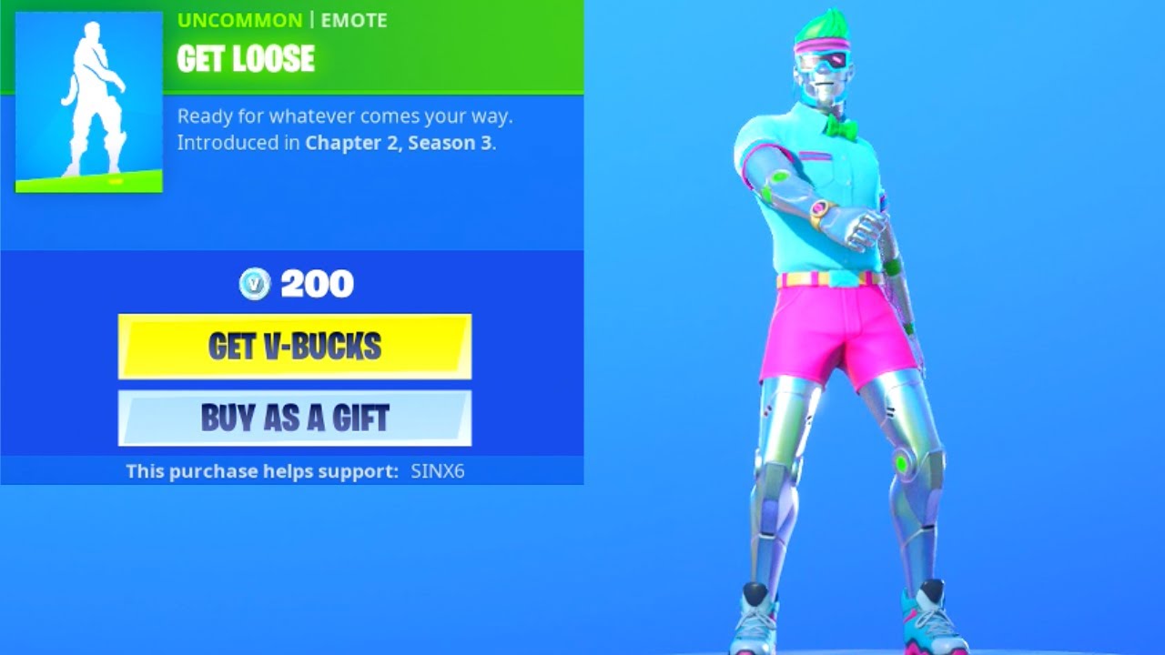 *NEW* GET LOOSE EMOTE..! (Item Shop) Fortnite Battle Royale - YouTube