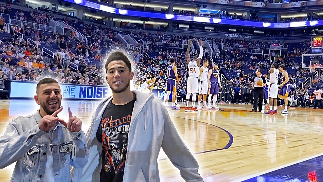 Devin Booker Got Me BACKSTAGE PASSES! *Crazy Front Row Seats* - YouTube