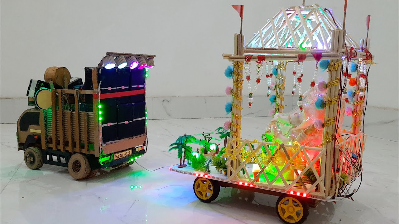 How to make DJ Truck | dj truck Loading | mini dj truck | ganesh puja visarjan | dj box | Tech ...
