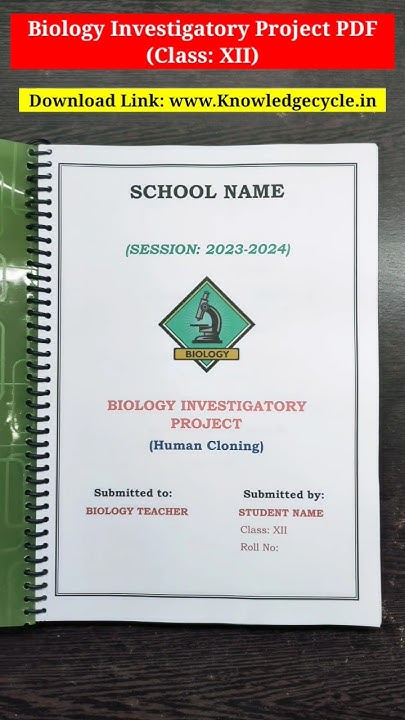 Biology Investigatory Project PDF | Project File for biology Class 12 ...