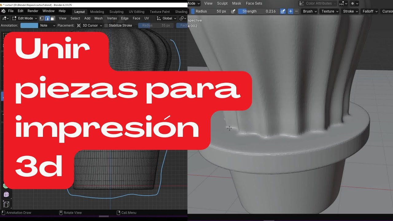 Cómo unir piezas para impresión 3D fácil - YouTube