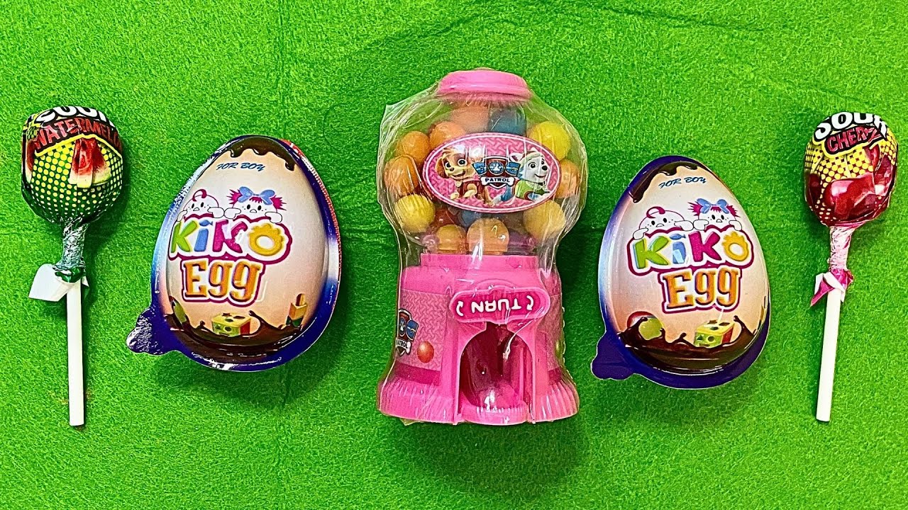 Oddly satisfying | Unpacking sounds | Kiko eggs and lollipops - YouTube
