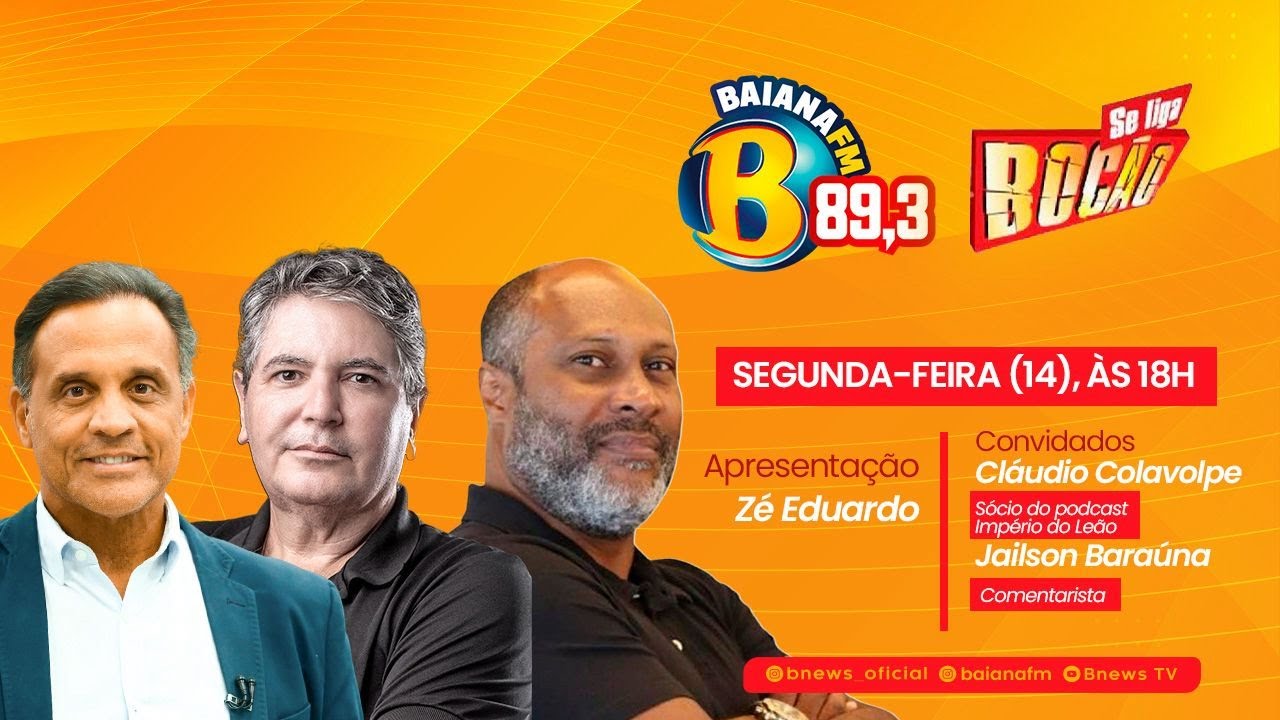 Claudio Colavolpe e Jaílson Baraúna no Se Liga Bocão desta segunda (14 ...