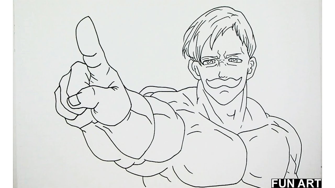 HOW TO DRAW ESCANOR | Fun Art #funart #escanor #howtodraw - YouTube